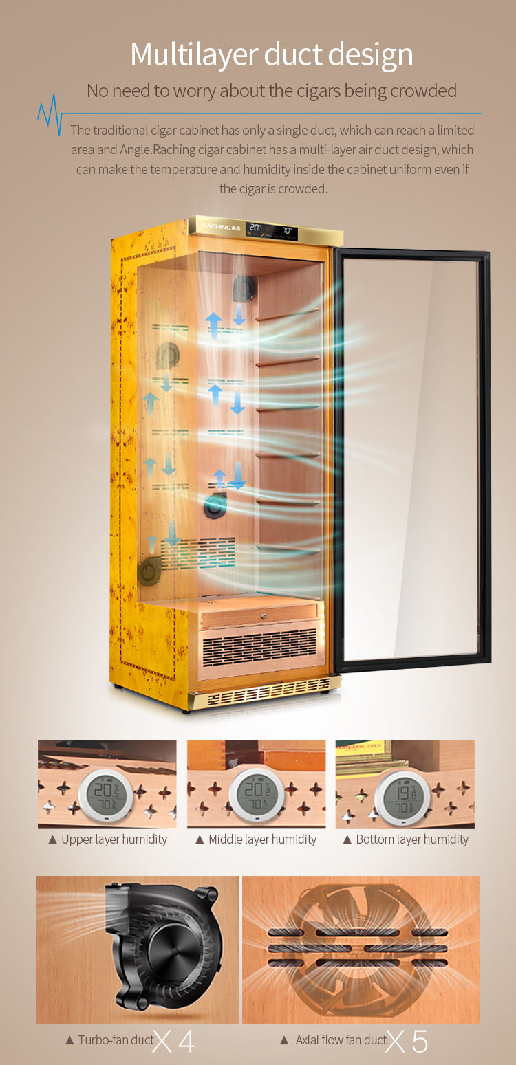 Raching MON800A - Smart Cigar Humidor (600 cigars) - Dads Heaven™
